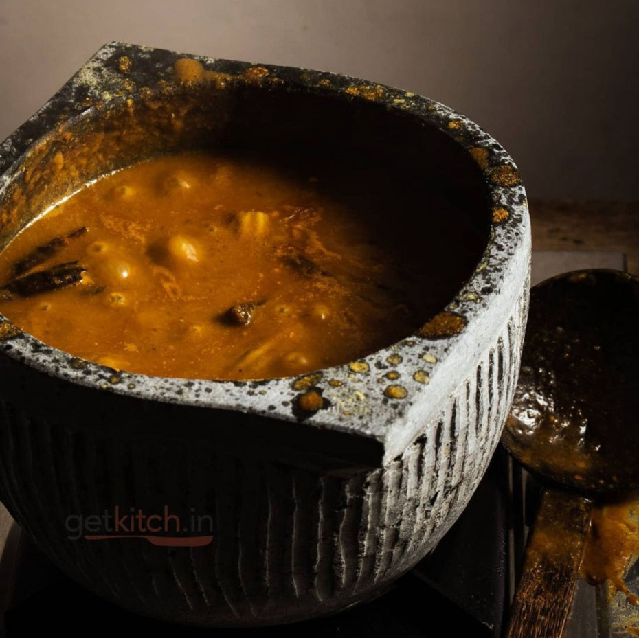 Hand Seasoned Soapstone Kalchatti – Traditional Stone Cookpot – Kitchen ...